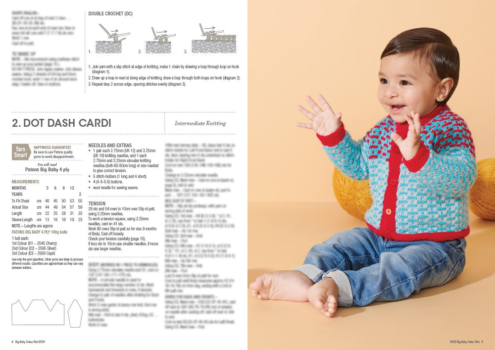 Big Baby Colour Riot - Patons Book 8029 Please see images for quant...