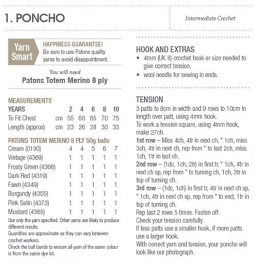 Vintage Girls - Patons Pattern 8023